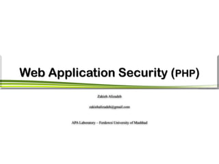 Session11-NoSQL InjectionPHP Injection | PPT