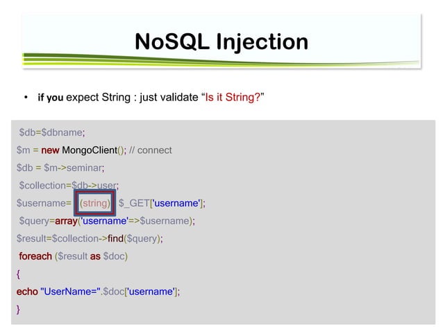 Session11-NoSQL InjectionPHP Injection | PPT