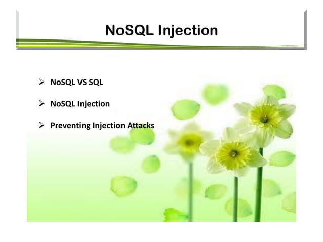 Session11-NoSQL InjectionPHP Injection | PPT