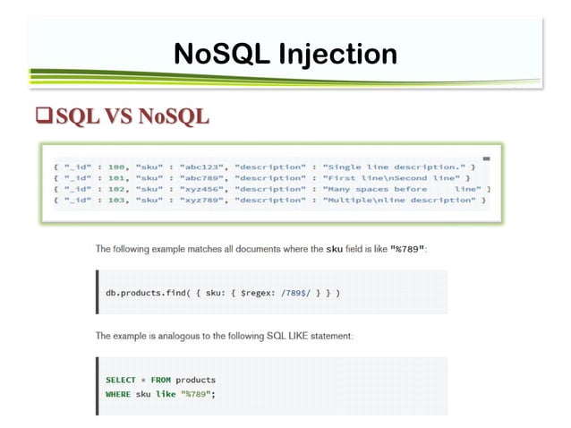 Session11-NoSQL InjectionPHP Injection | PPT