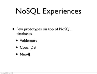 Nosql from java developer pov | PPT