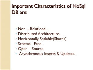 No SQL - A Simple Intro | PPT