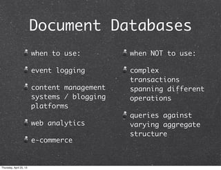 Nosql kl-2013-04-25 | PPT