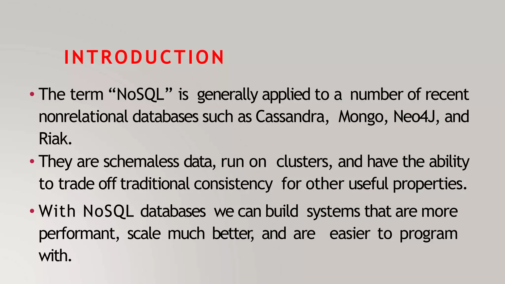 Nosql Module 1 Pptpptx Databases Computer Software And Applications