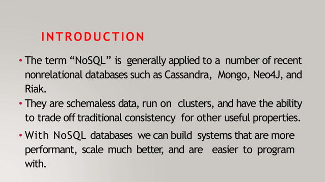 Nosql Module 1 Pptpptx Databases Computer Software And Applications