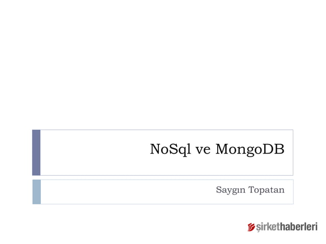Nosql ve mongoDB | PPT