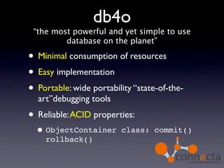 noSql - db4o | PPT