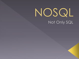 Nosql- Introduction for Beginners | PPTX