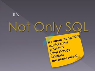 Nosql- Introduction for Beginners | PPTX