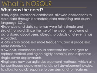 Nosql- Introduction for Beginners | PPTX