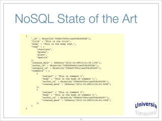 Semi Formal Model for Document Oriented Databases | PPT