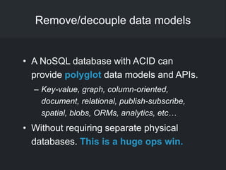 FoundationDB - NoSQL and ACID | PPT