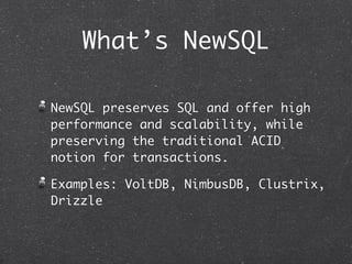 Nosql and newsql | PDF | Databases | Computer Software and Applications
