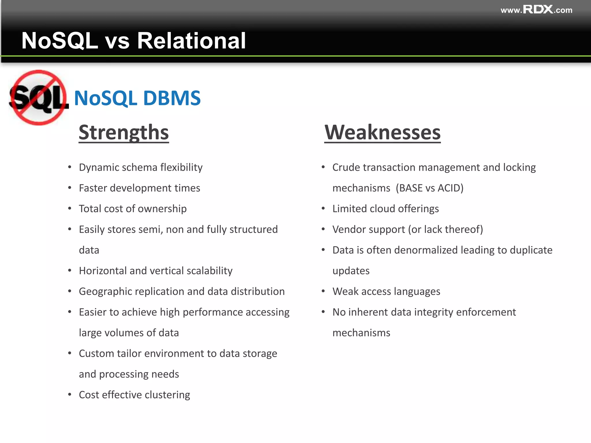 Nosql Architecture Overview Pptx Databases Computer Software And Applications