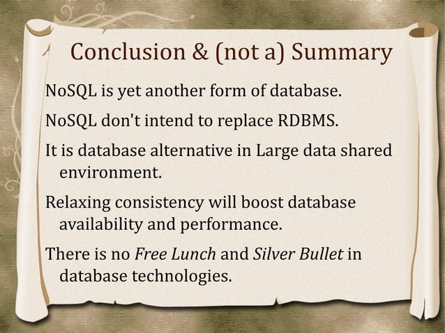 Nosql availability & integrity | PPT