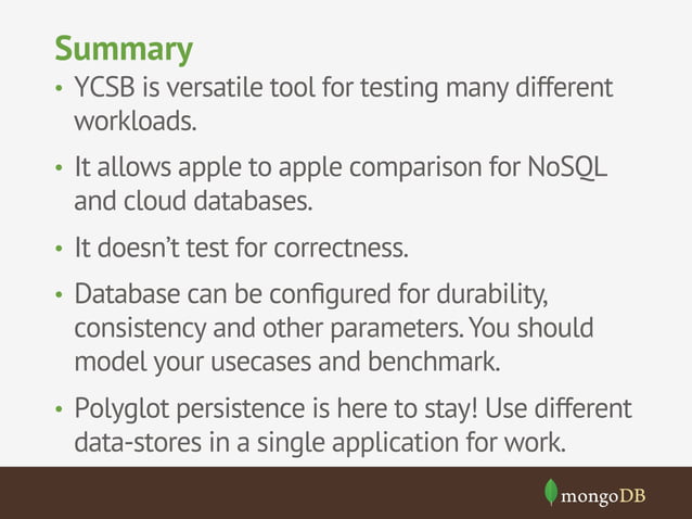 Nosql Benchmarking Ppt