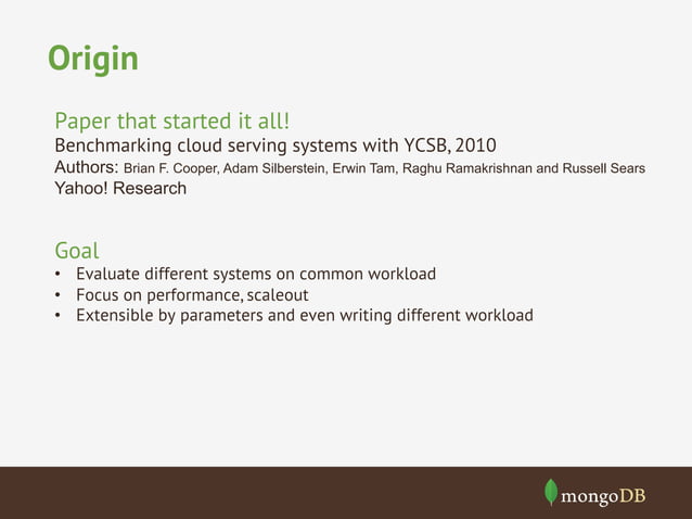 Nosql Benchmarking Ppt
