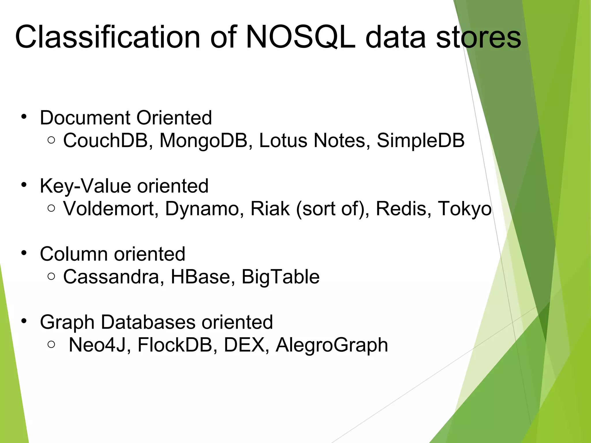 The No SQL Principles and Basic Application Of Casandra Model | PPT