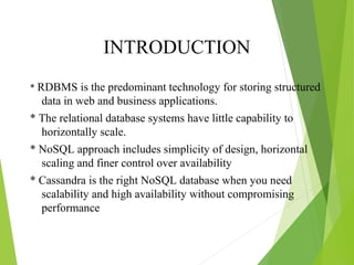 The No SQL Principles and Basic Application Of Casandra Model | PPT
