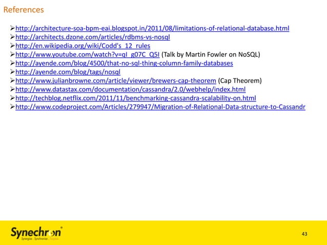 Introduction to NoSQL & Apache Cassandra | PPT