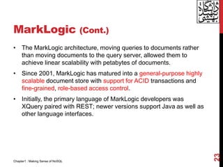 Chapter1: NoSQL: It’s about making intelligent choices | PPT