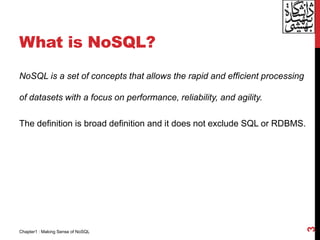 Chapter1: NoSQL: It’s about making intelligent choices | PPT