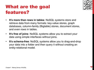 Chapter1: NoSQL: It’s about making intelligent choices | PPT