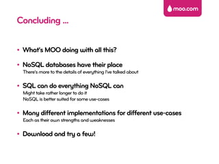 NoSQL and CouchDB: the view from MOO | PDF