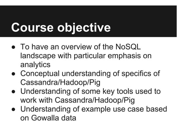 No sql course introduction | PPT