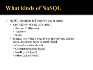 NoSql Database | PPTX | Databases | Computer Software and Applications