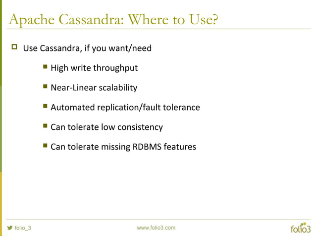 NOSQL Database: Apache Cassandra | PPT