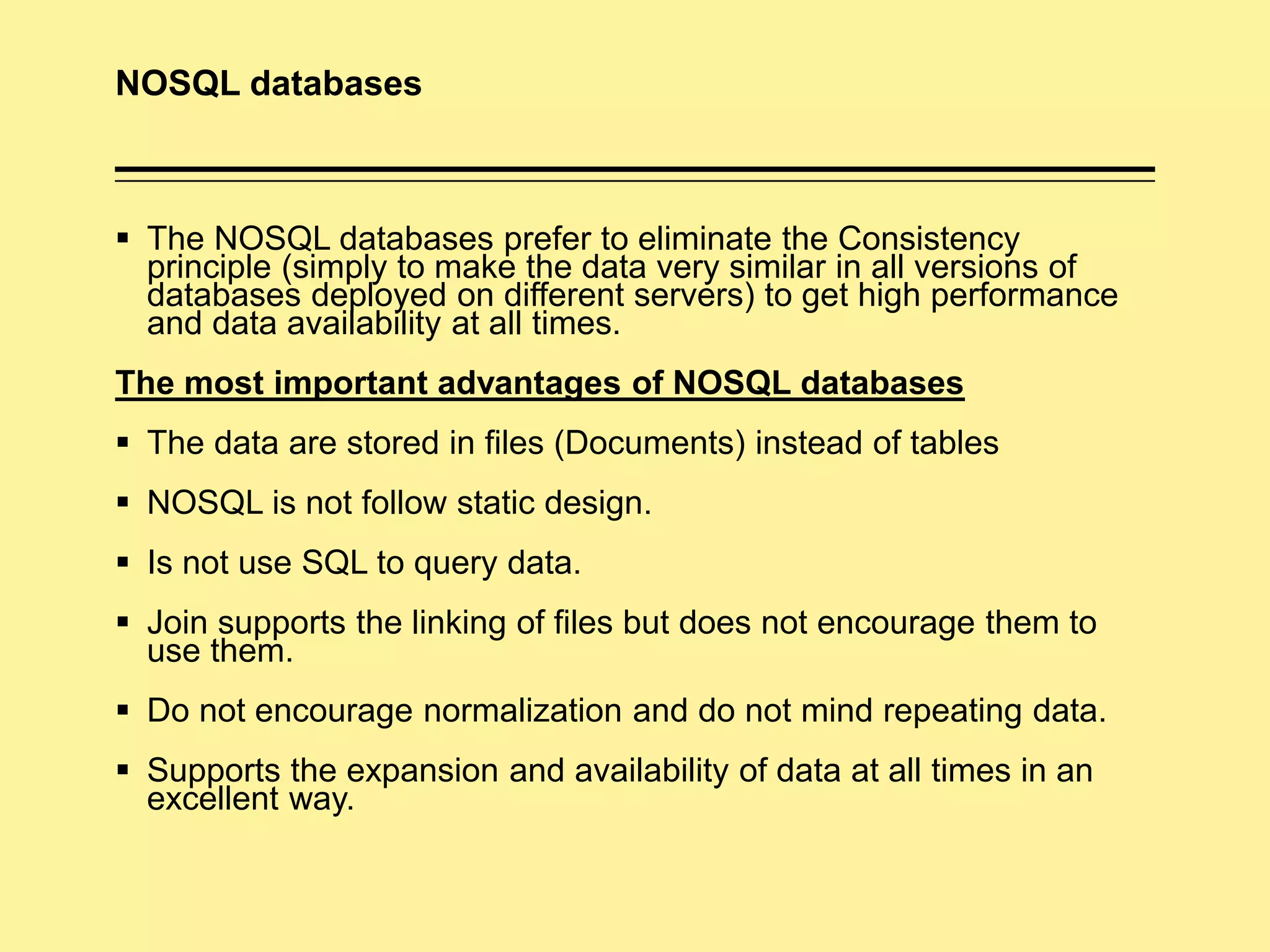 Nosql Database Presentation Ppt