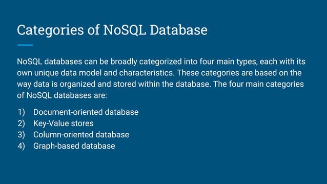 Presentation On NoSQL Databases | PDF