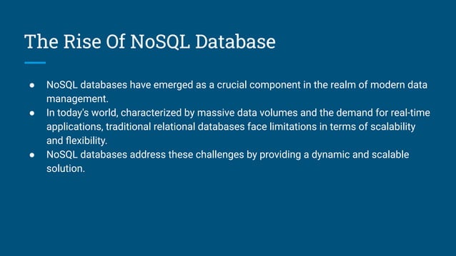 Presentation On NoSQL Databases | PDF