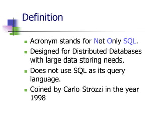 NoSQL Databases | PPT