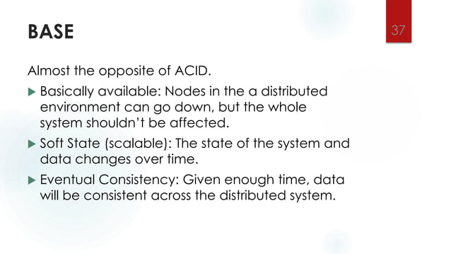 NoSQL databases - An introduction | PPTX | Databases | Computer Software and Applications