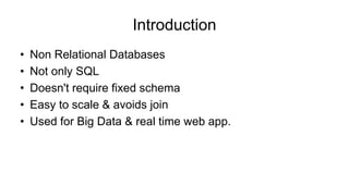 No sql databases | PPTX | Databases | Computer Software and Applications