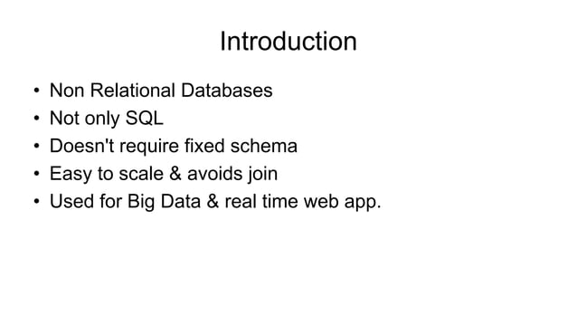 No Sql Databases Pptx Databases Computer Software And Applications