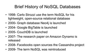 No sql databases | PPTX | Databases | Computer Software and Applications