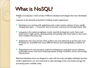 No sql databases explained | PPT