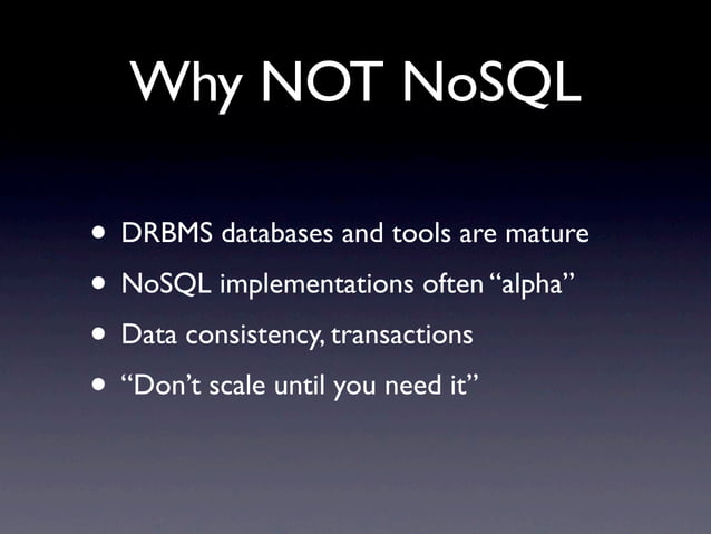 NoSQL databases