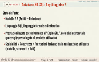 Database NO-SQL: Anything else ? | PPT