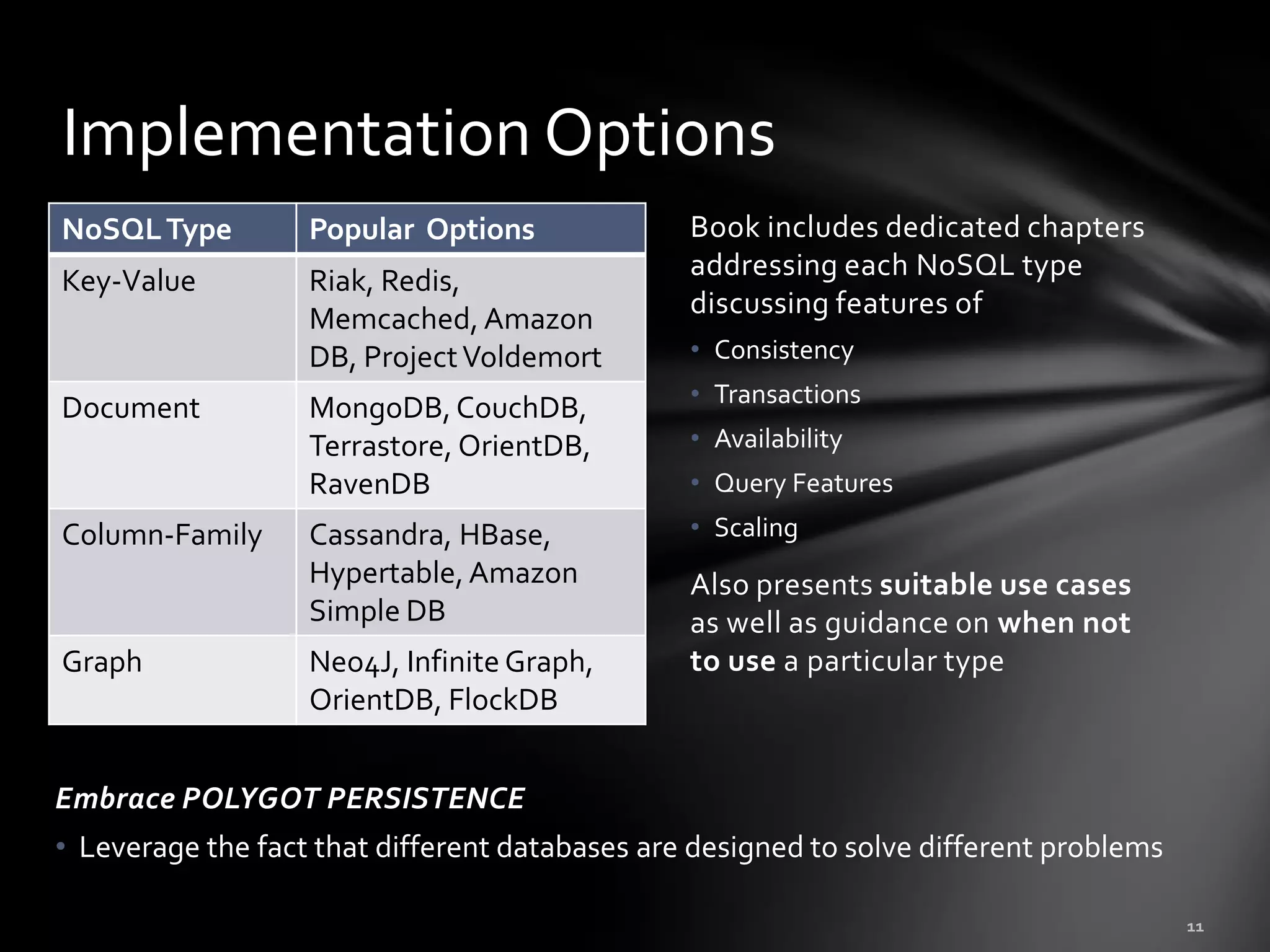 NoSQL Distilled Book Review | PPTX
