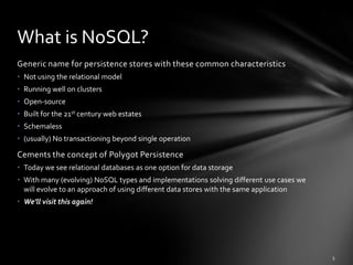 NoSQL Distilled Book Review | PPTX