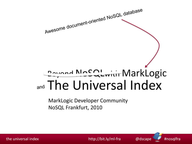 MarkLogic and The Universal Index | PPT