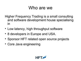 High Frequency Trading and NoSQL database | PPT