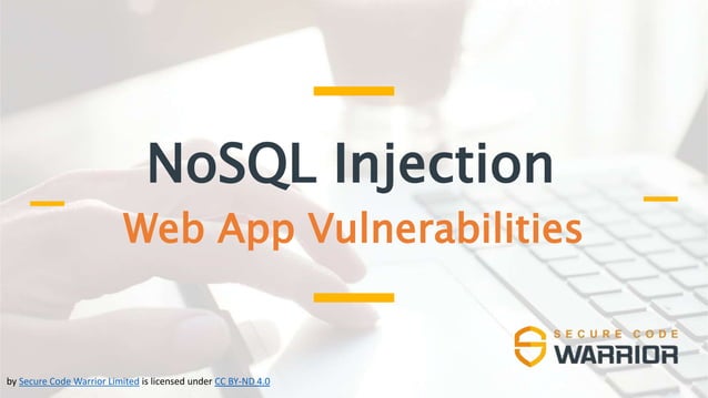 Secure Code Warrior - NoSQL injection | PPTX