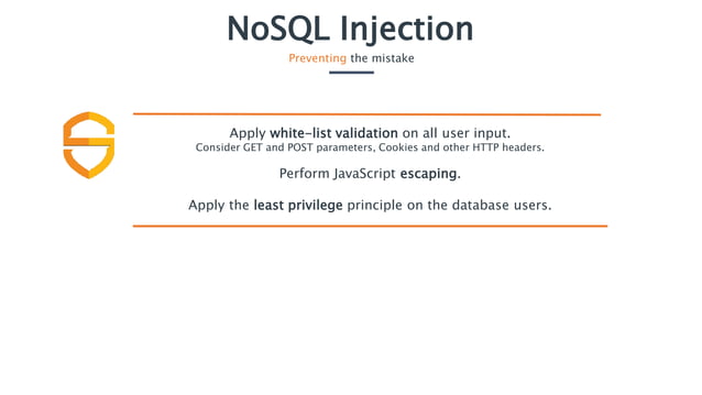 Secure Code Warrior - NoSQL injection | PPTX