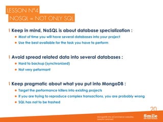 NoSQL into E-Commerce: lessons learned | PDF