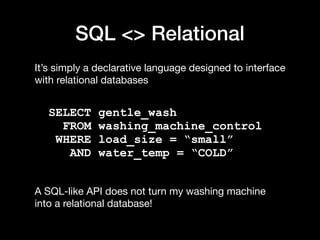 NoSQL is Anti-relational | PDF